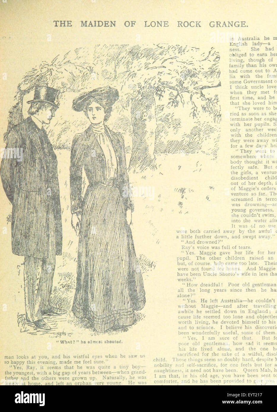 An illustration from 'Thrilling Life Stories for the Masses' on page ...