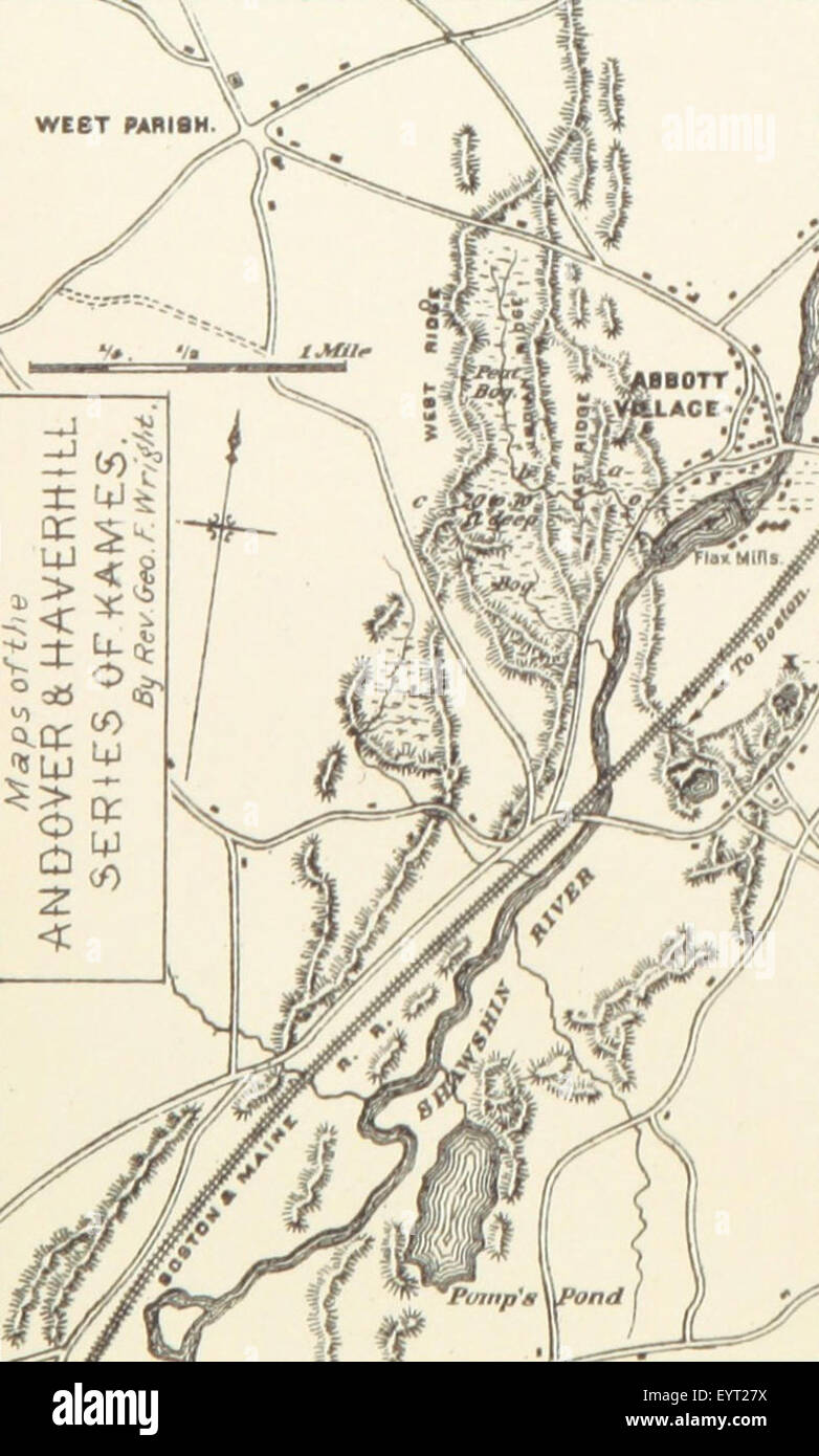 A map extracted from 'Historical Sketches of Andover,' showing a ...