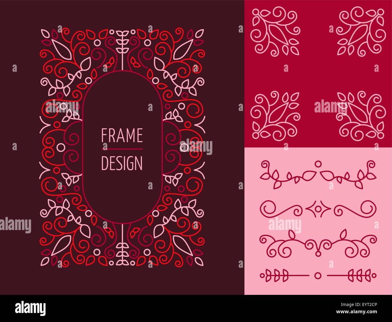 Floral border retro hi-res stock photography and images - Alamy