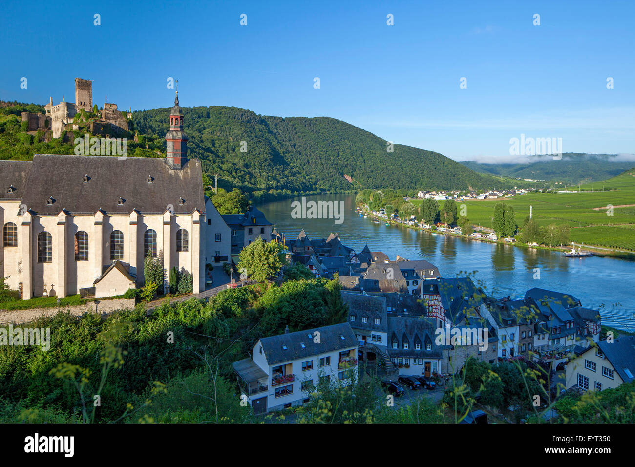 Metternich Castle about Saint Josef Church, local overview Beilstein ...