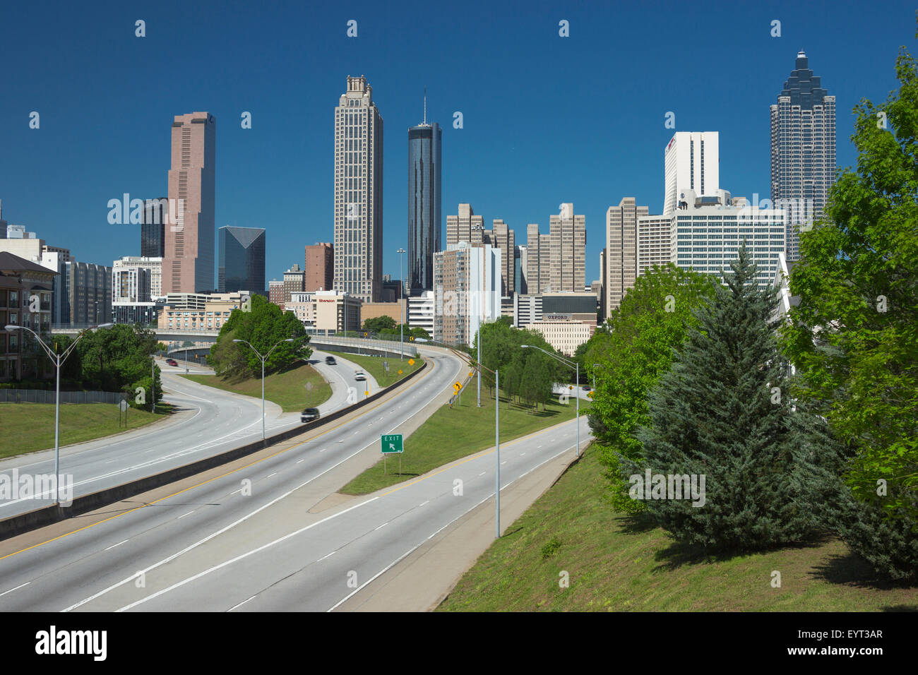 FREEDOM PARKWAY DOWNTOWN SKYLINE ATLANTA GEORGIA USA Stock Photo - Alamy