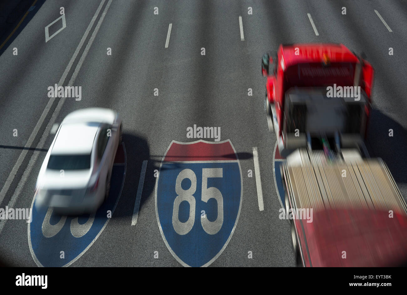 I-75/I-85 INTERSTATE CONNECTOR ATLANTA GEORGIA USA Stock Photo - Alamy