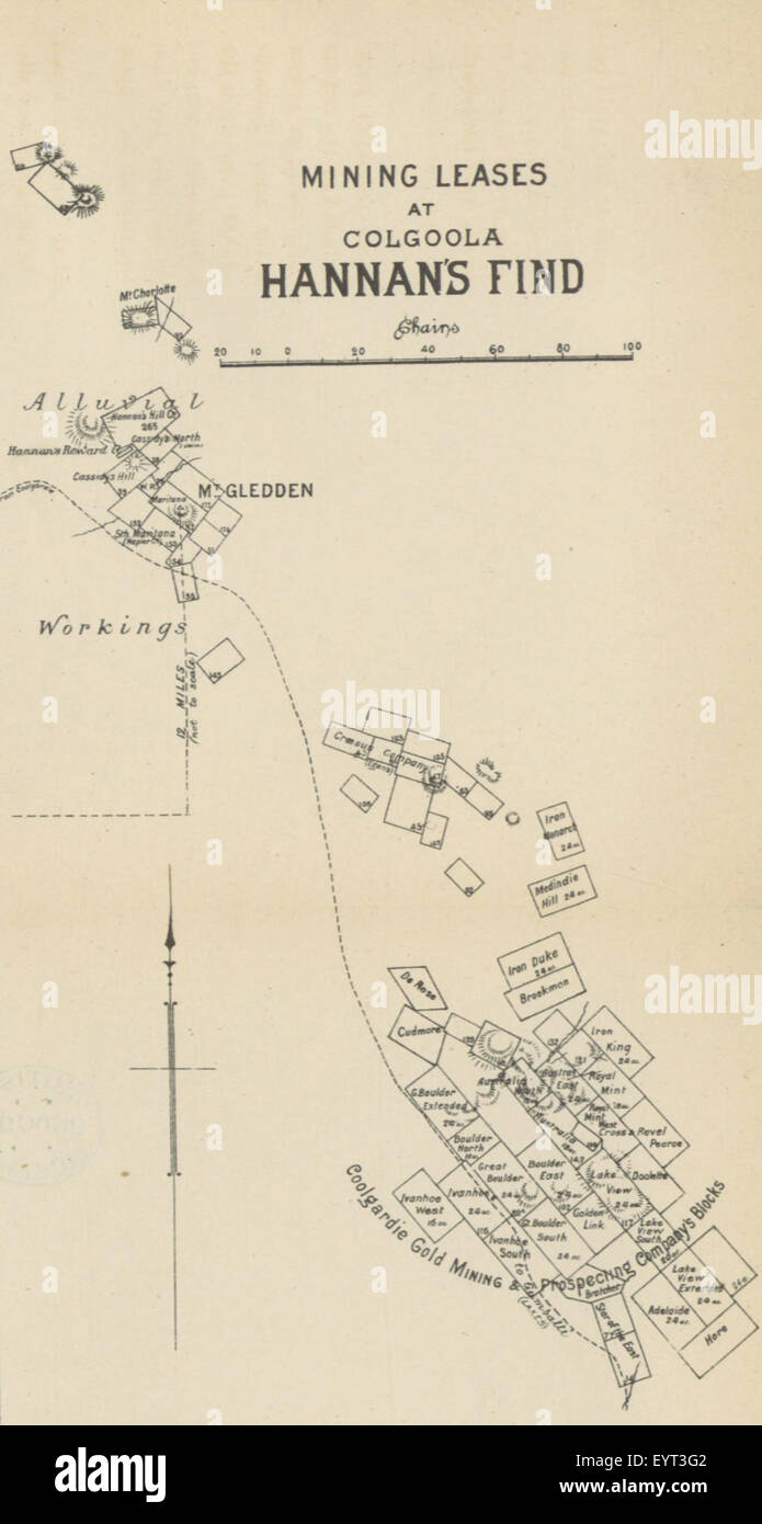 Photograph from page 27 of 'The Gold Fields of', featuring a map ...