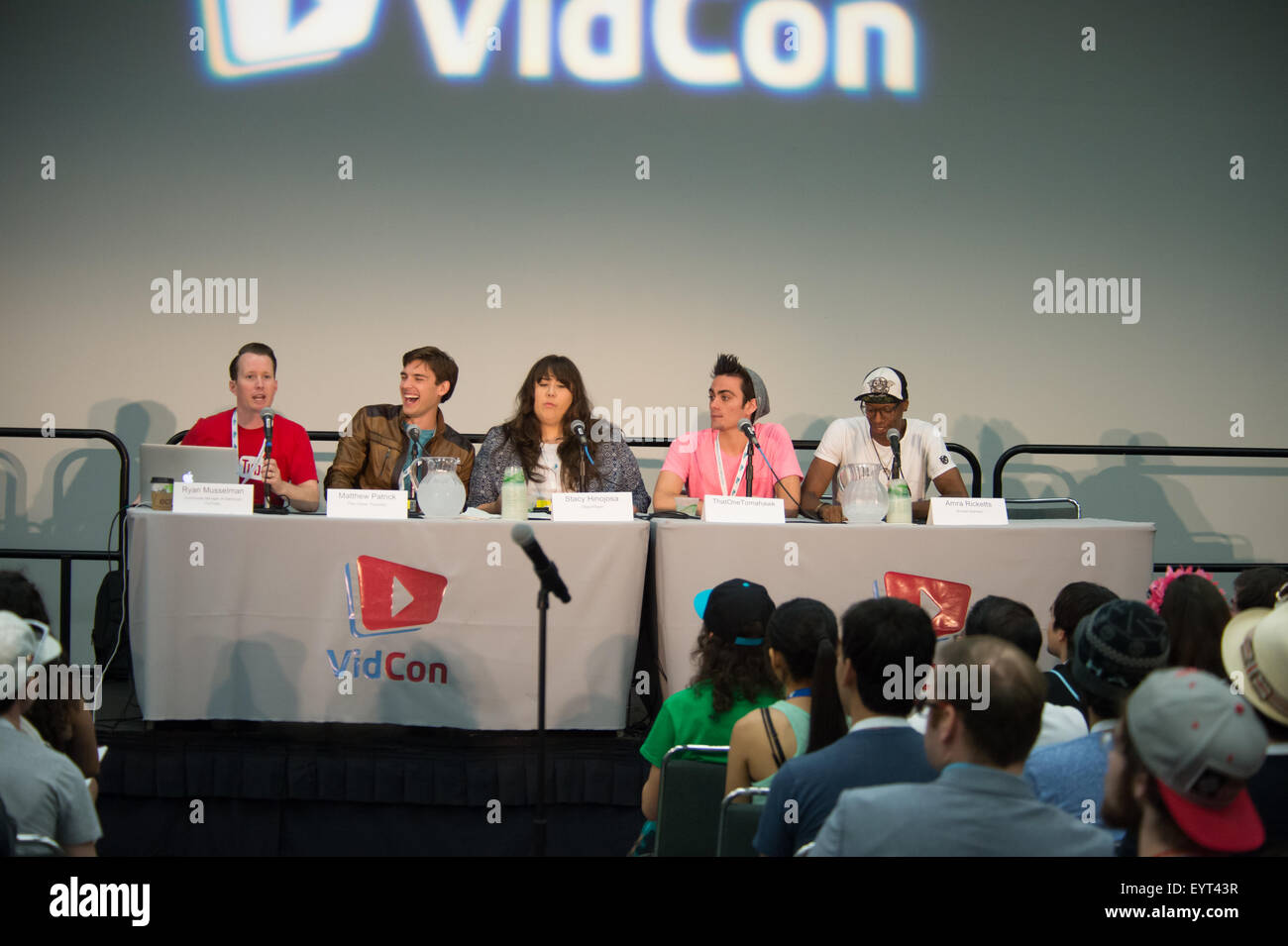 Anaheim, CA – June 23: (LR) Ryan Musselman, Matthew Patrick, Stacy ...