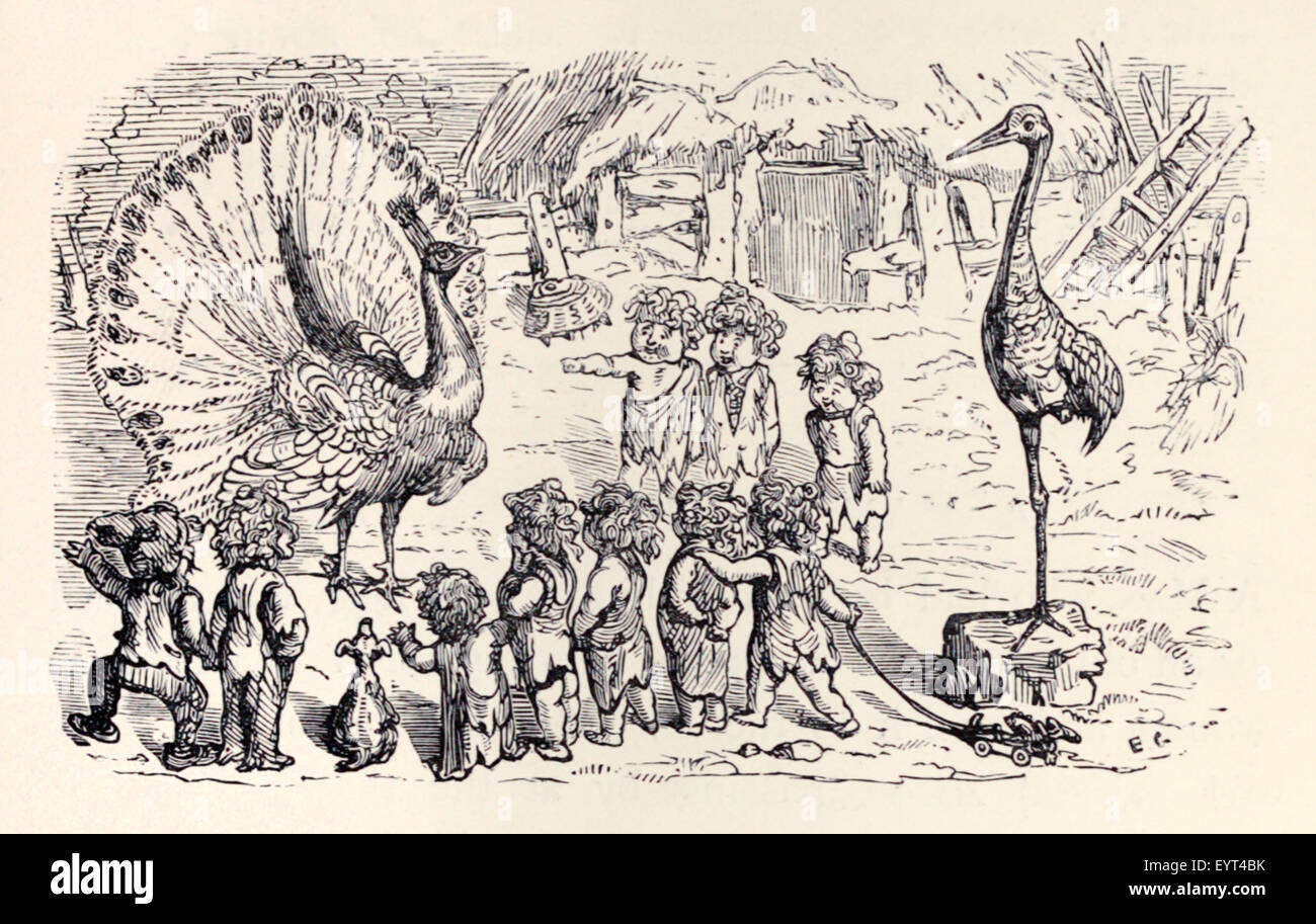 'The Peacock and the Crane' fable by Aesop (circa 600BC). A Peacock was ...