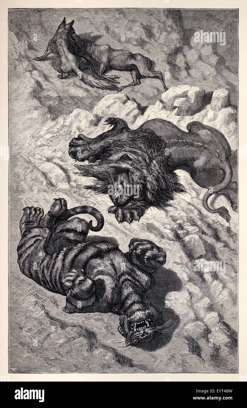 'The Lion, The Tiger, and the Fox' fable by Aesop (circa 600BC). A lion ...