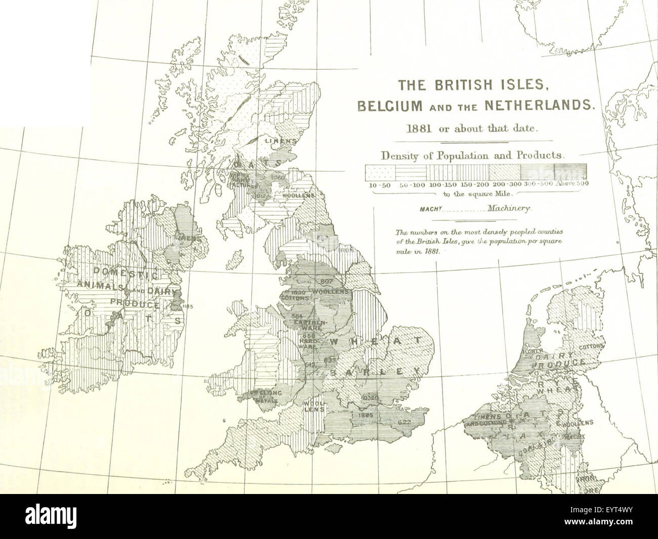 Geographical map from 'Longmans' Junior School Geography', illustrating ...