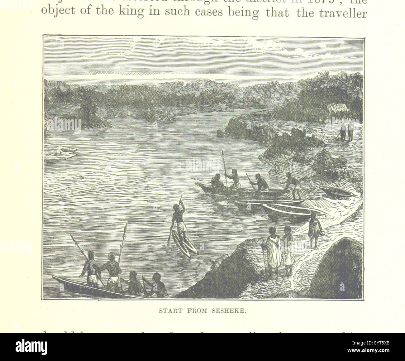 The image depicts a page from 'Great Explorers of Africa,' illustrating ...