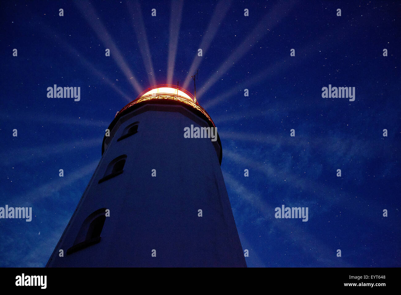 Lighthouse beacon at night hi-res stock photography and images - Alamy