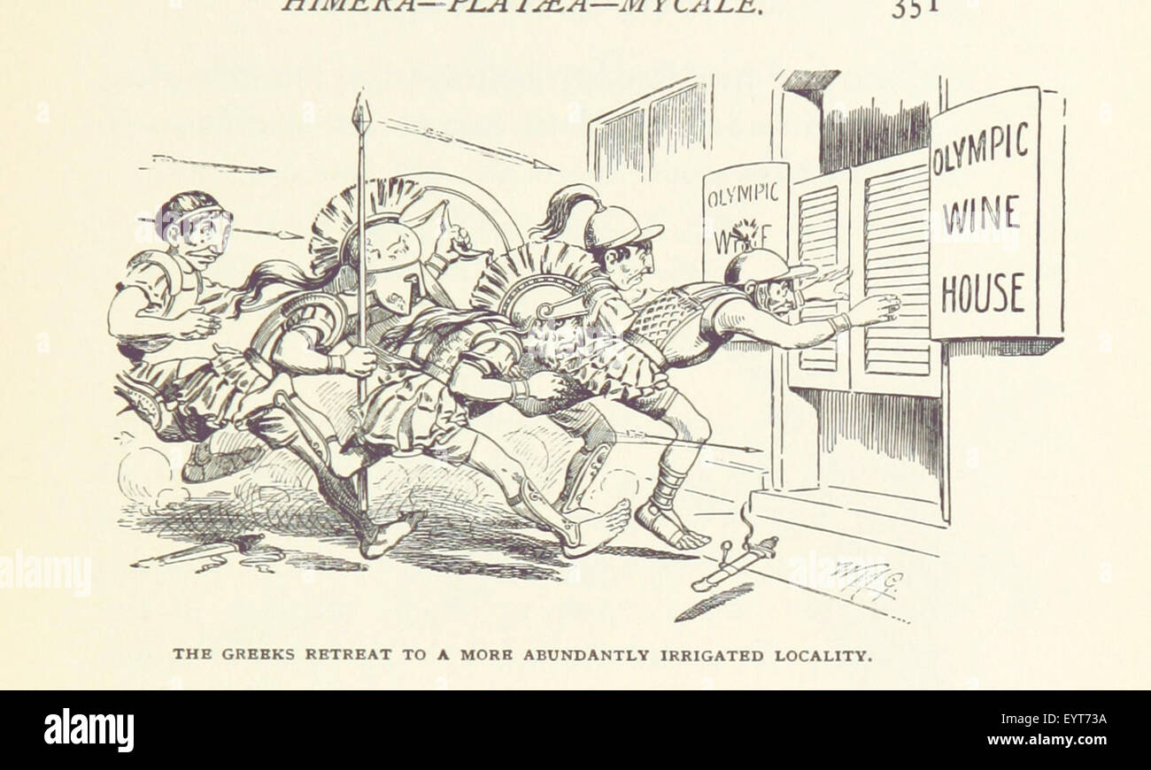 An image from 'Comic History of Greece', showing an illustration ...