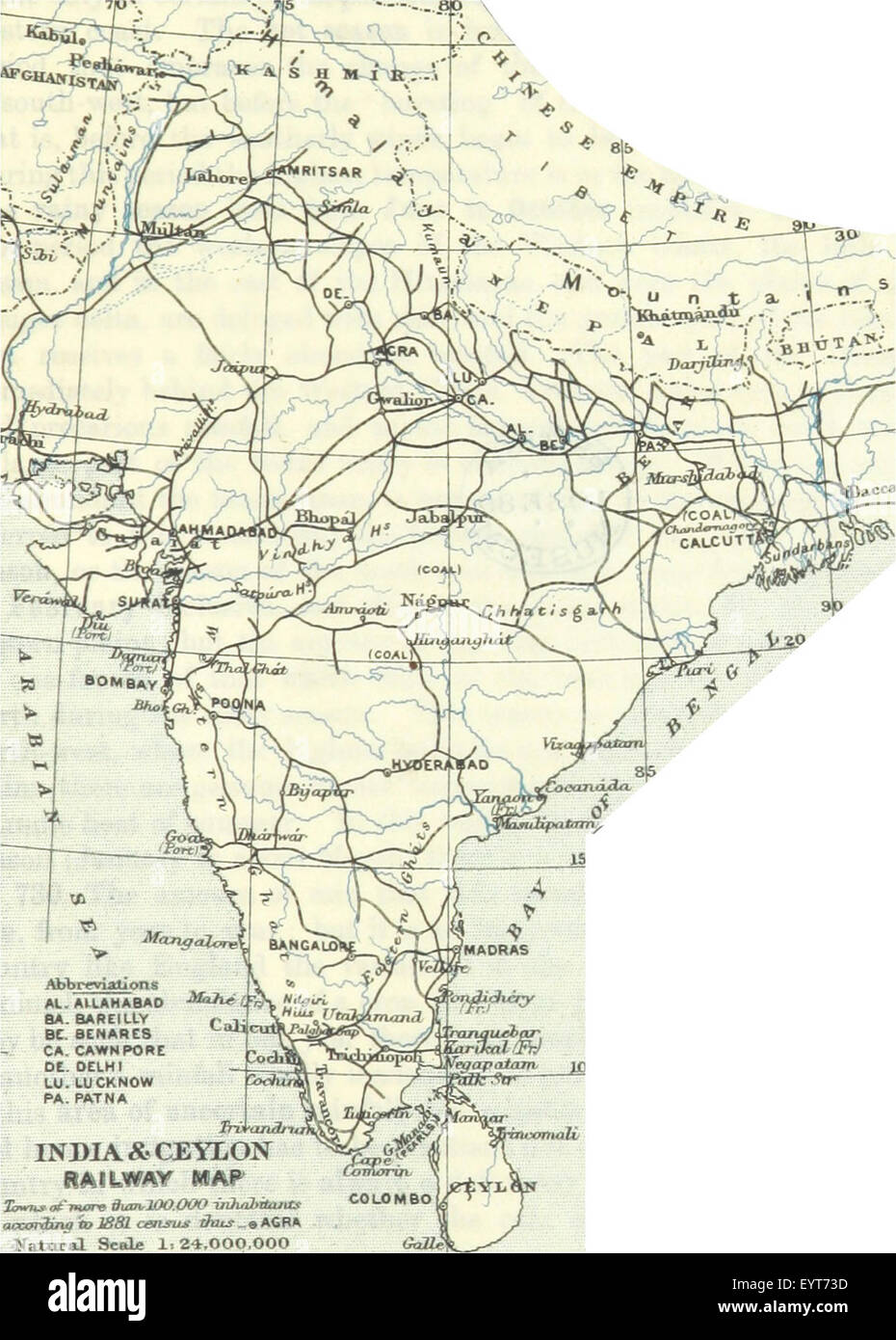 19th century commercial routes map hi-res stock photography and images ...