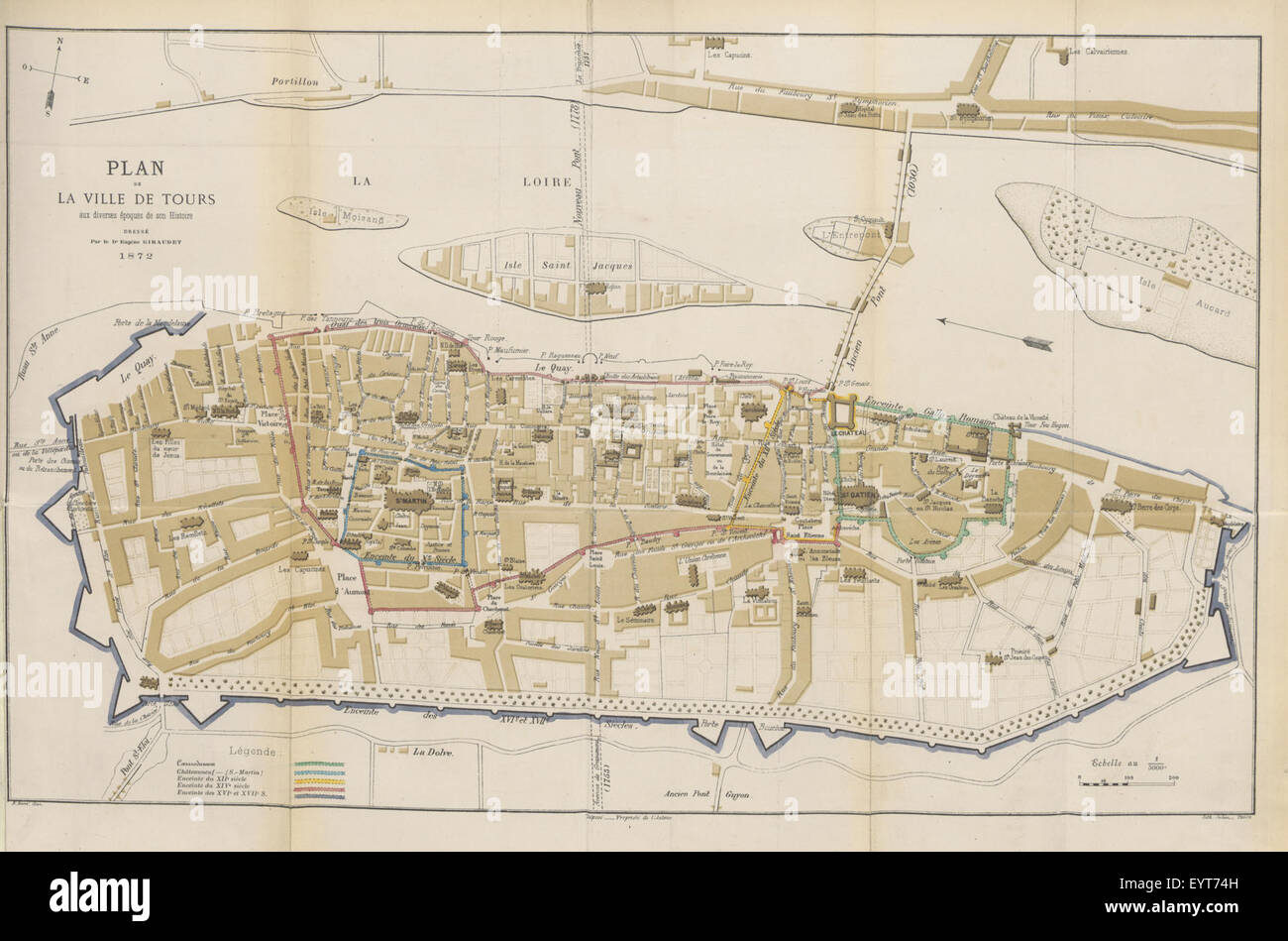 This image from 'Histoire de la ville de Tours' illustrates the history ...