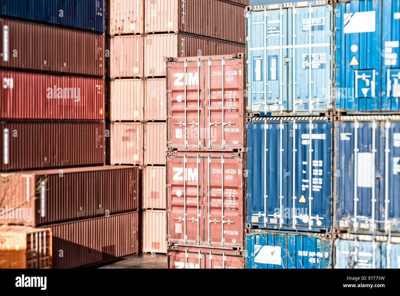 Hamburg, harbour, container Stock Photo - Alamy