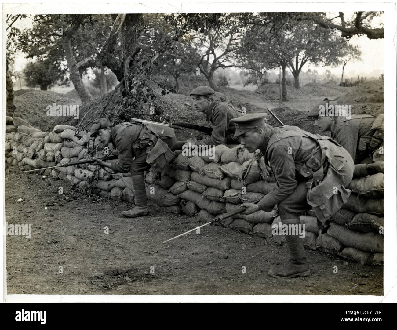 Photograph of a listening post being abandoned or left by soldiers from ...