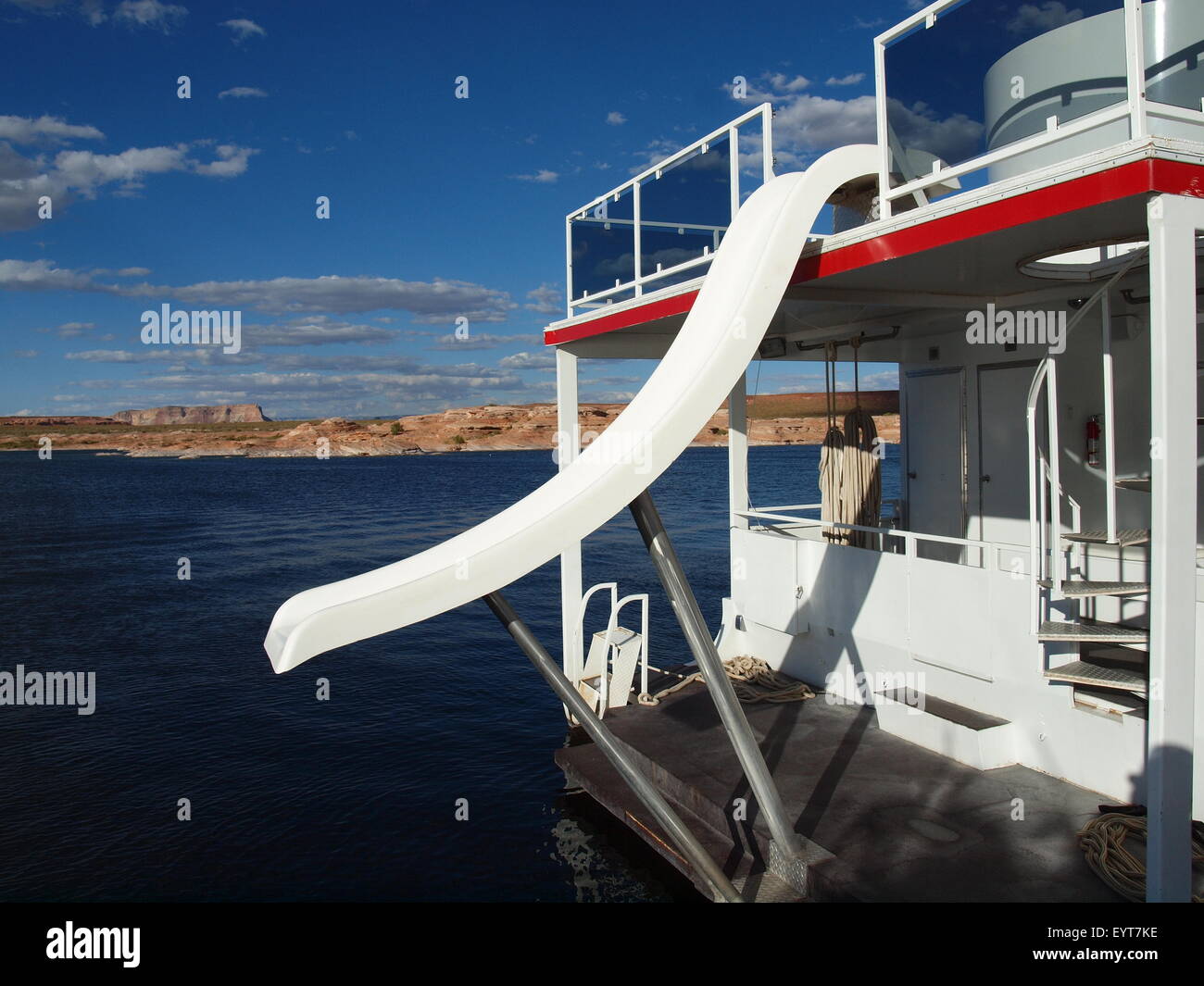 Lake Powell boating in Arizona Stock Photo - Alamy