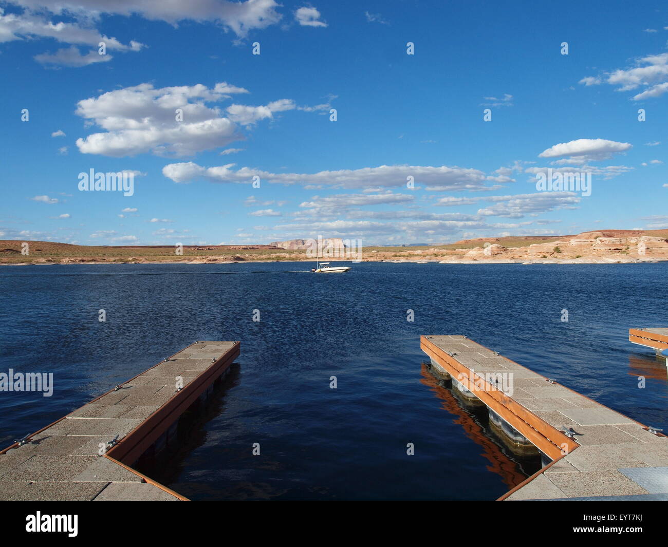 Lake Powell boating in Arizona Stock Photo - Alamy
