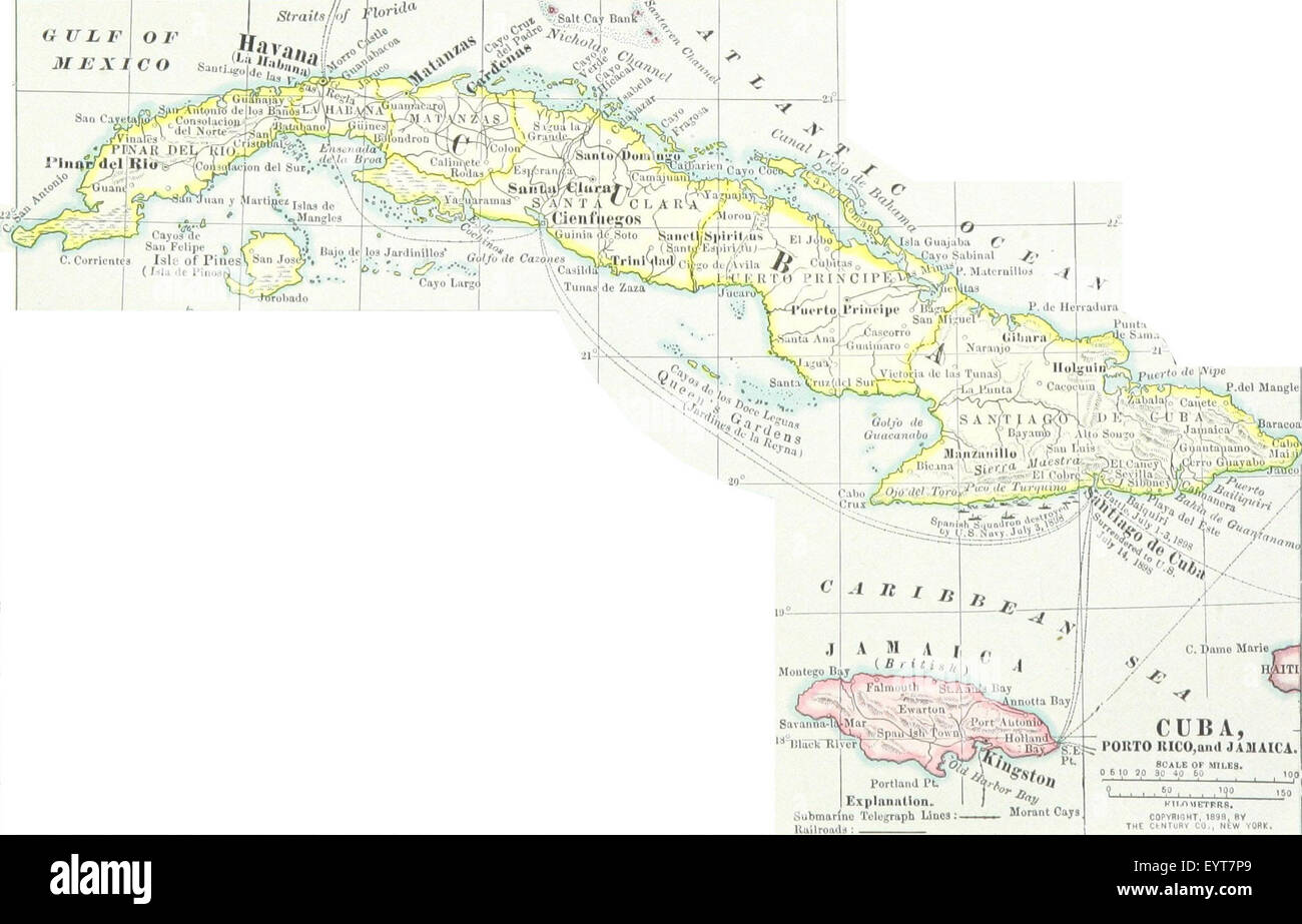 This map, extracted from 'Cuba and Porto Rico', highlights the key ...