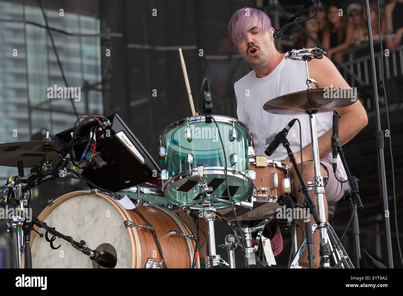 Chicago, Illinois, USA. 1st Aug, 2015. Drummer and singer SEBASTIAN ...
