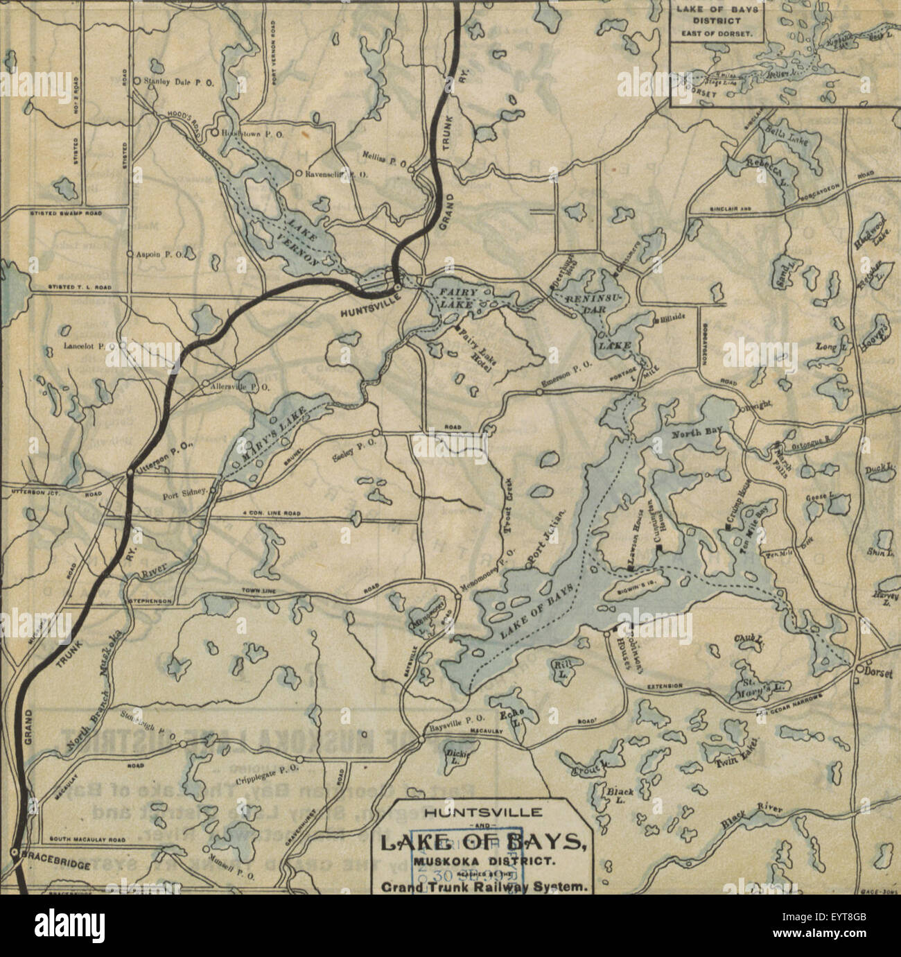 Map of muskoka hi-res stock photography and images - Alamy
