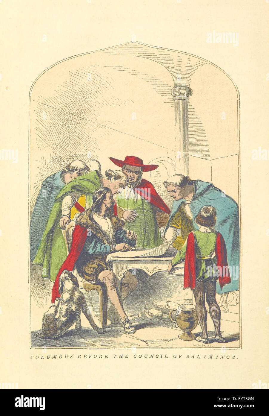 An illustration from 'The New World embracing' showing scenes from the ...