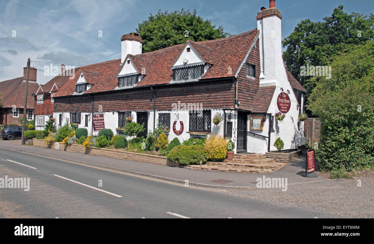 Otford, Kent, England, Forge House Indian Restaurant High Street Stock ...