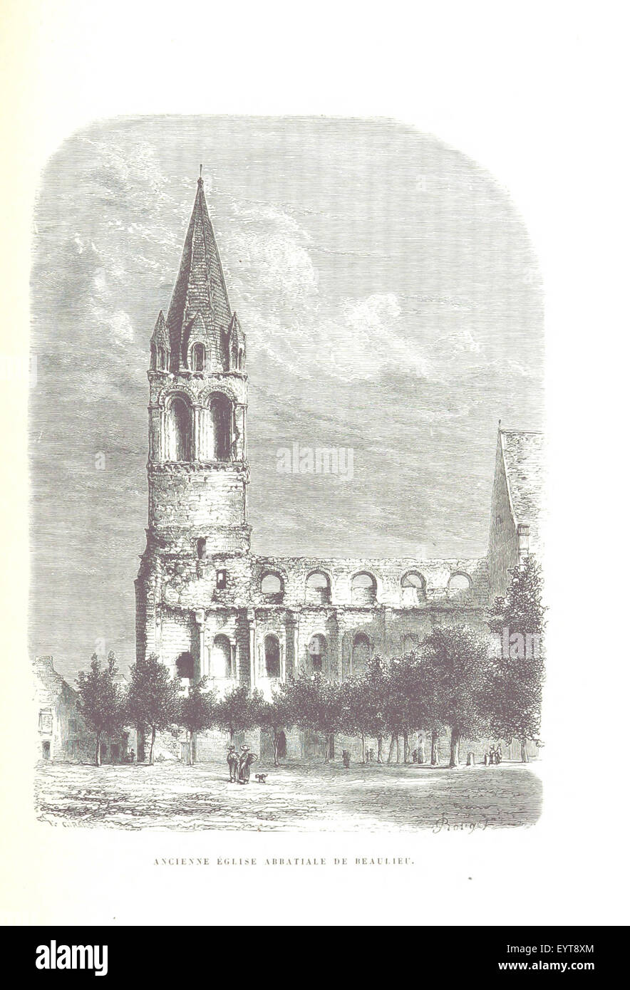 The image shows a page from 'Promenades pittoresques en Touraine ...