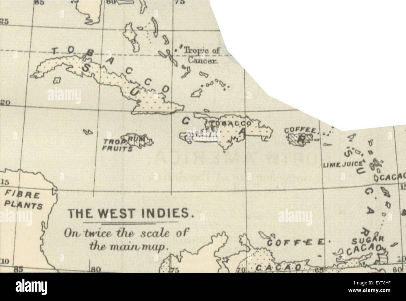 A map extracted from the 'Handbook of Commercial Geography', depicting ...