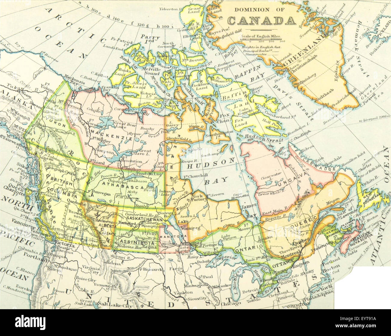 A map from 'British Possessions and Colonies', illustrating the ...