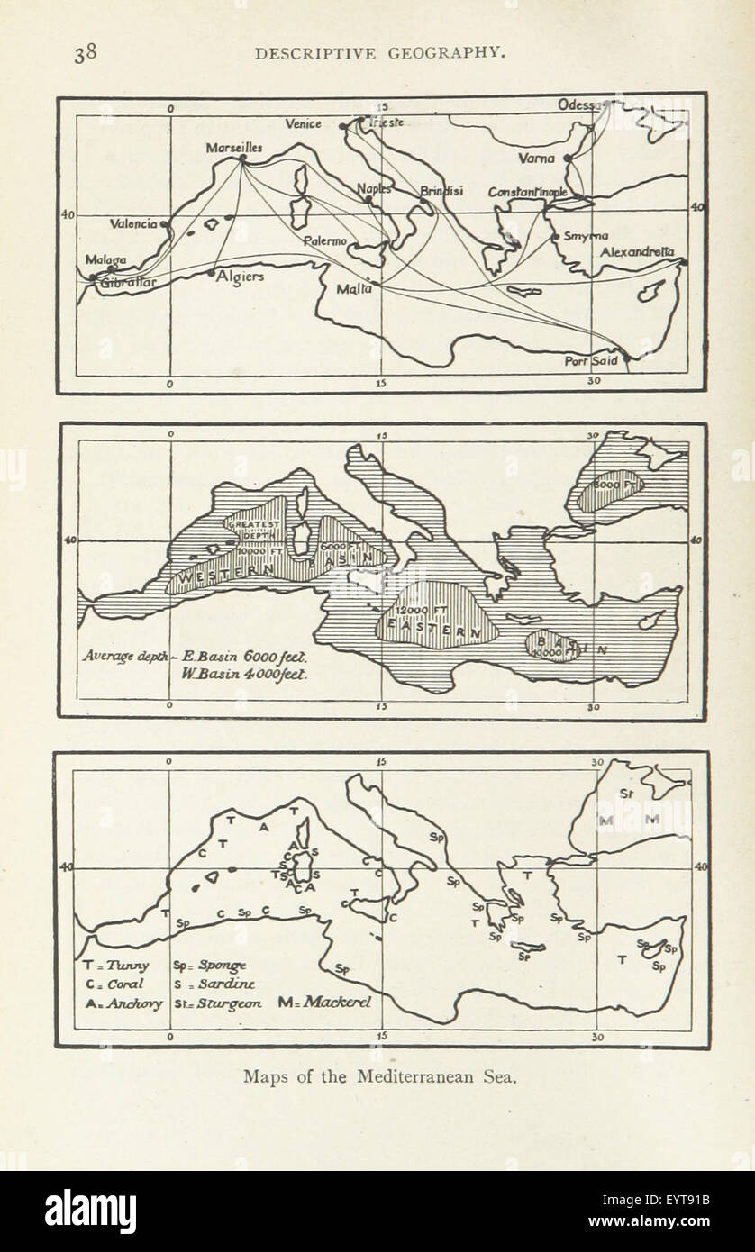 An image from page 42 of 'Descriptive Geography,' illustrating diagrams ...