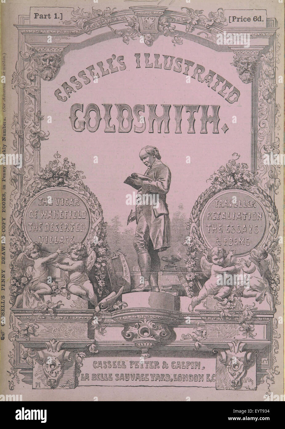 An illustration from 'The works of Oliver Goldsmith' featuring an ...