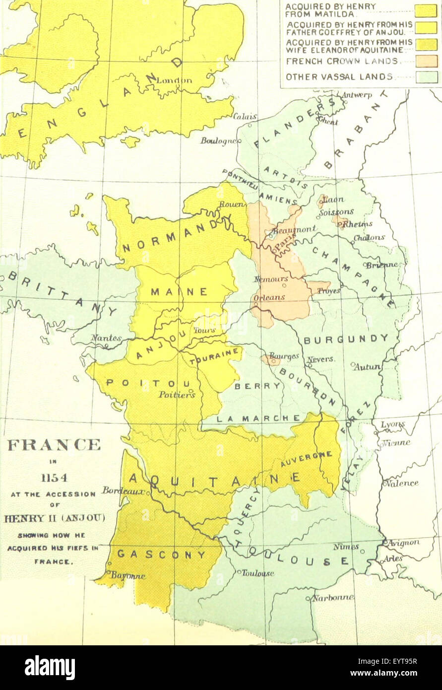 A map extracted from a historical reference book, used for ready ...