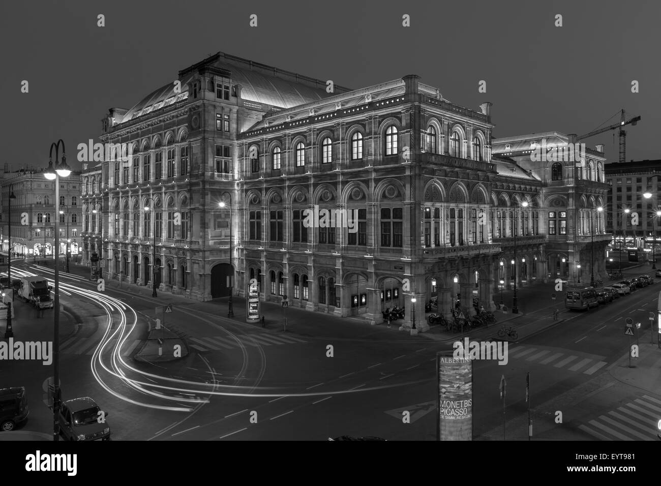 Opera house in vienna Black and White Stock Photos & Images - Alamy
