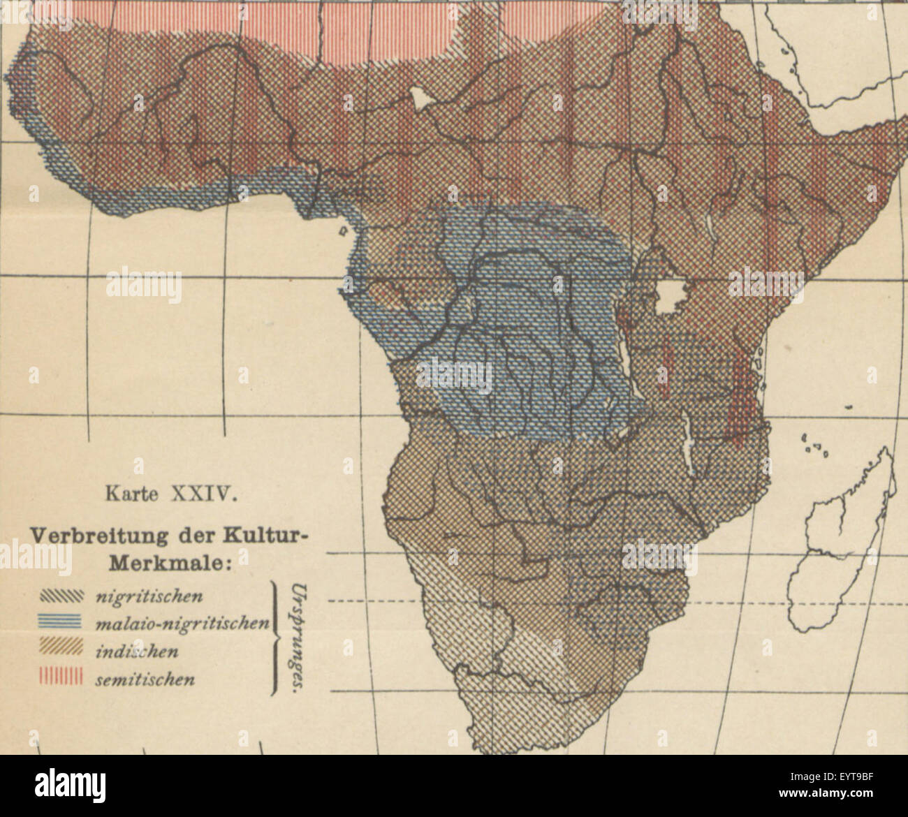An image from 'Der Ursprung der Kultur,' featuring a map depicting the ...