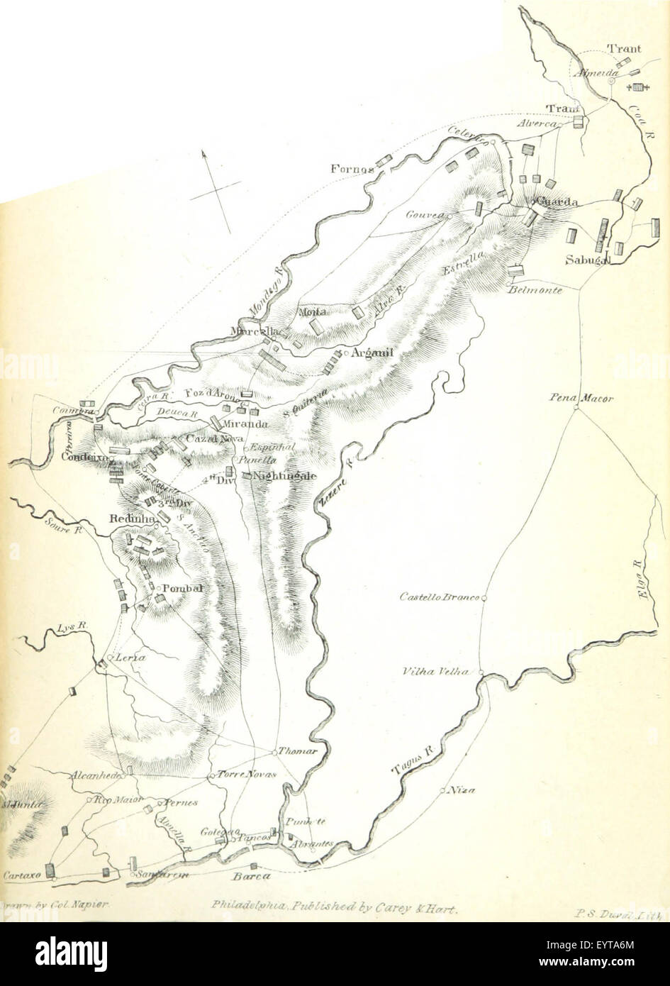 This map, extracted from 'History of the War,' shows military movements ...