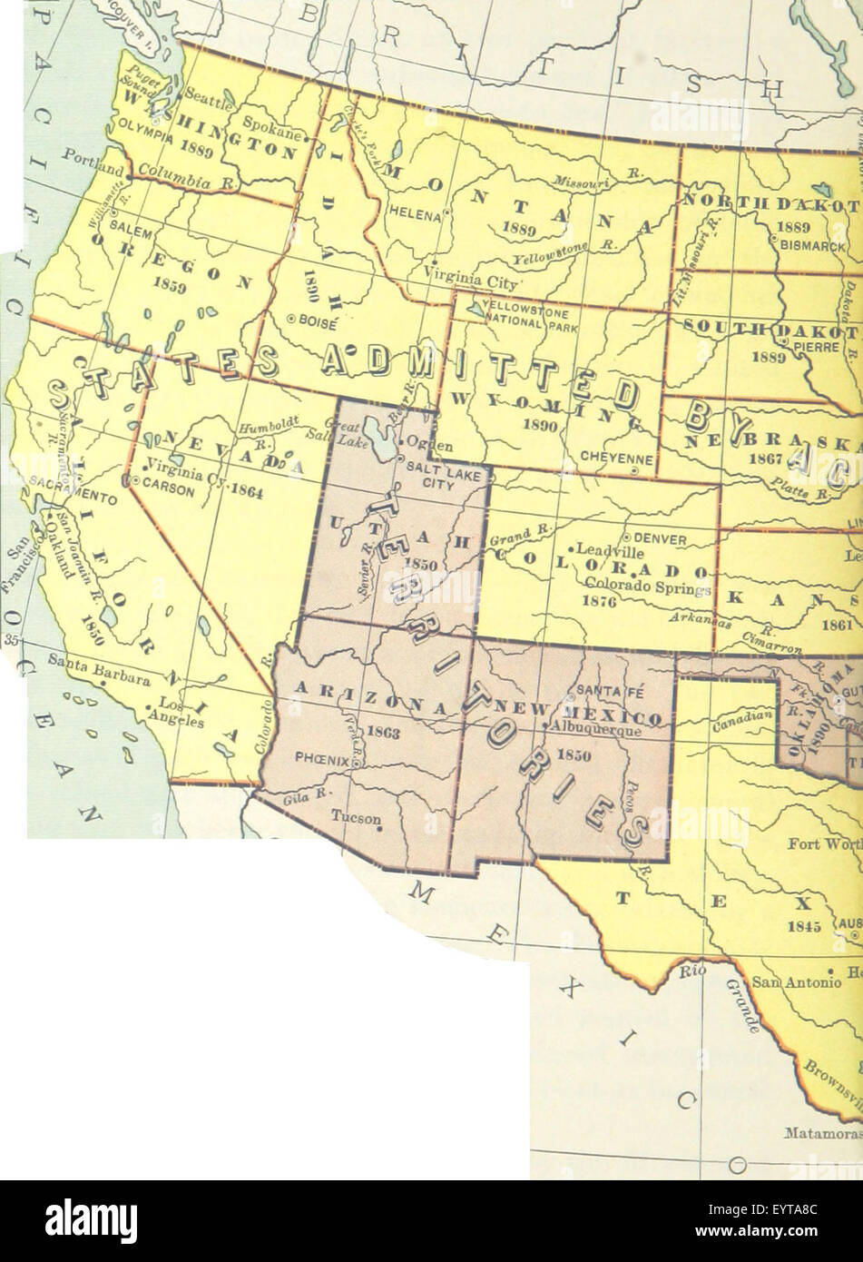 A map from 'A History of the...' showing historical boundaries, key ...