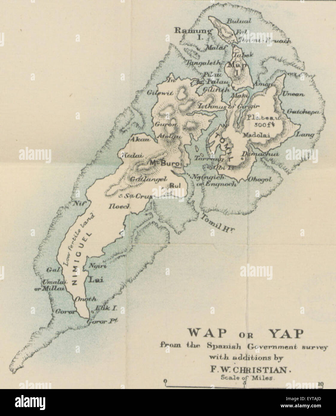 A historical map extracted from 'The Caroline Islands Travel ...