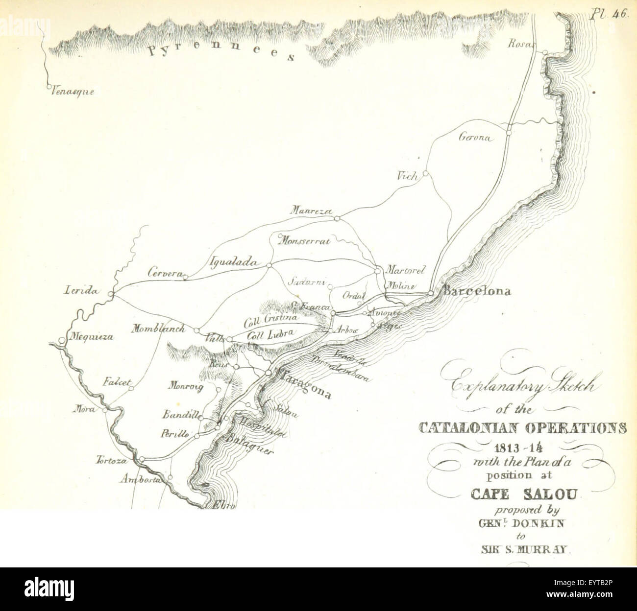 A map extracted from page 509 of 'History of the War', illustrating ...