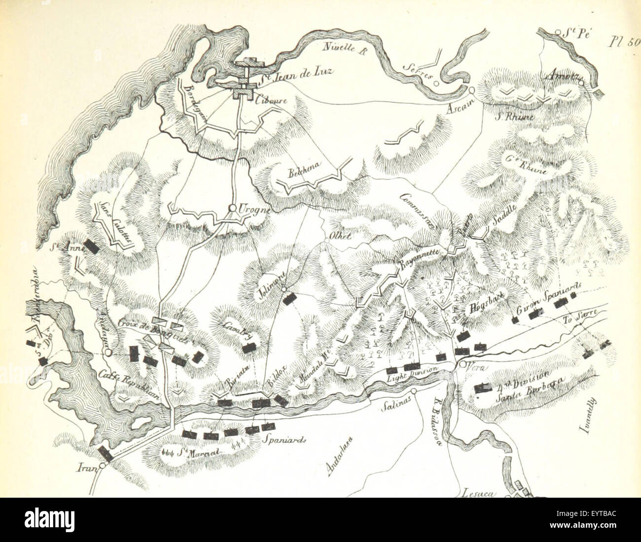 This map, extracted from 'History of the War', likely depicts key ...