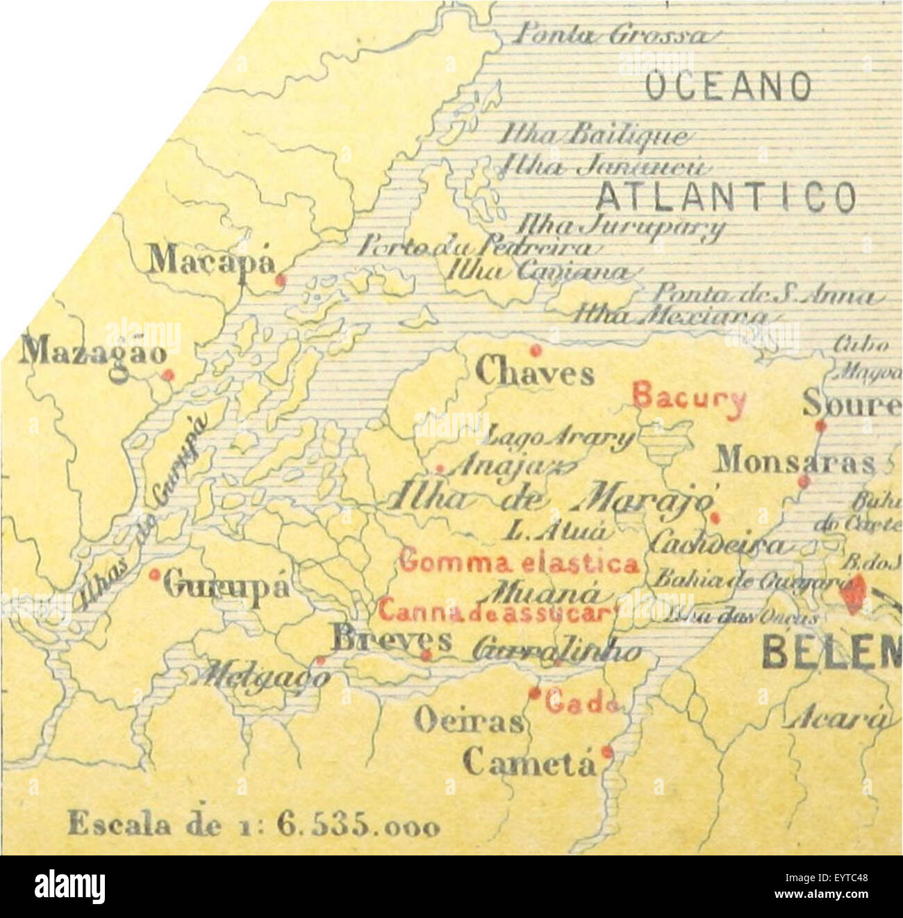 This map, extracted from 'Chorographia do Brasil', presents a detailed ...