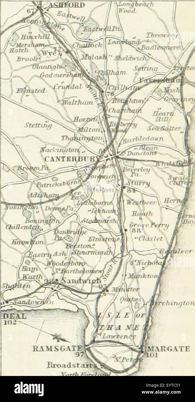 Map from page 56 of 'Black's Guide to England,' a travel guide ...