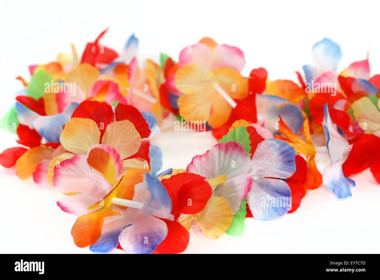 Traditional Hawaiian floral necklace Stock Photo - Alamy