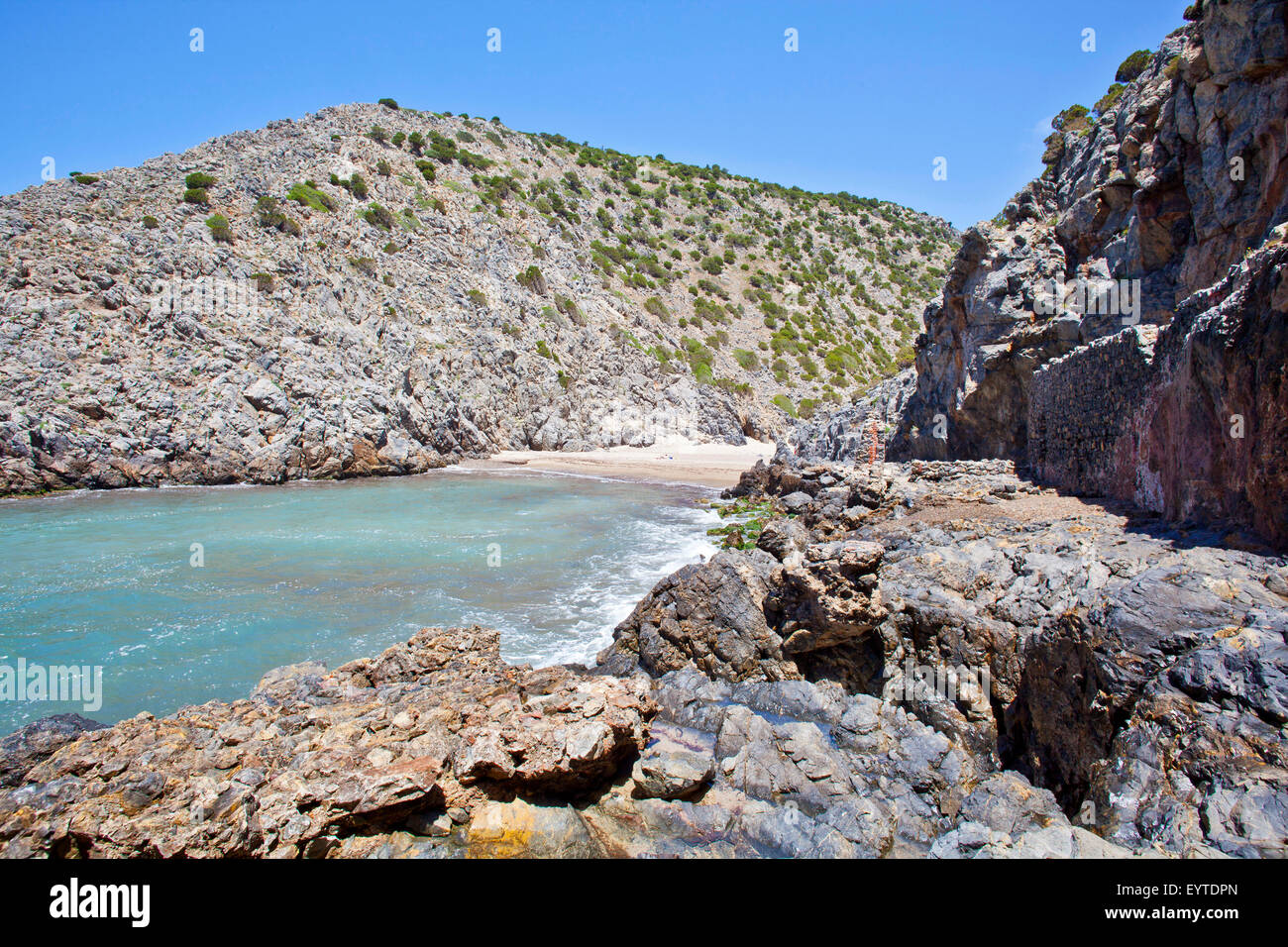 Italy, Sardinia, cove coastal scenery Cala Domestica Stock Photo - Alamy