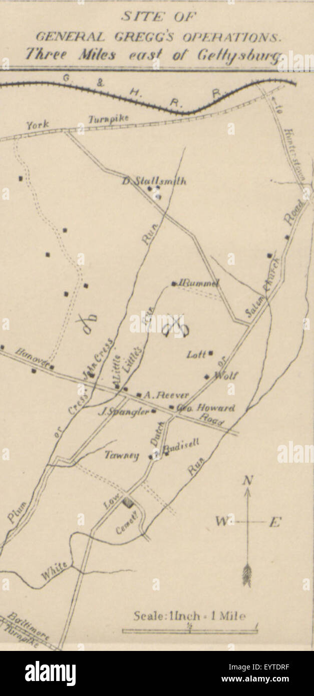 Map from 'The Great Invasion,' depicting military movements or ...