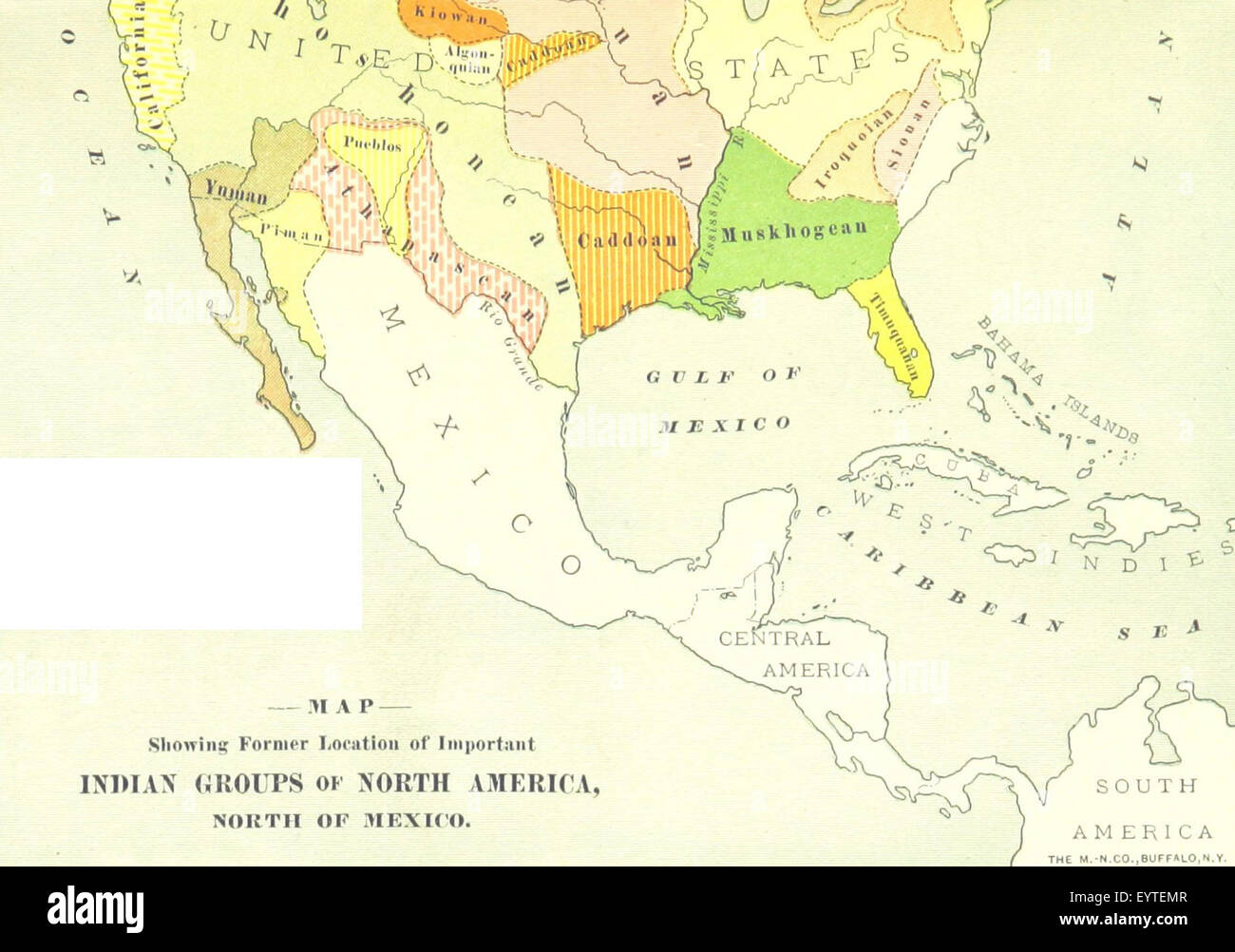 Map of native american tribes hi-res stock photography and images - Alamy