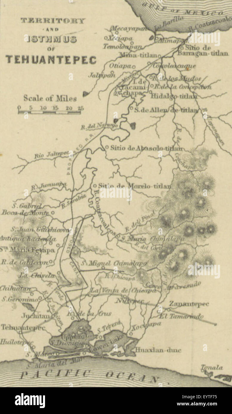 This map from 'The Mexican Republic' illustrates key geographical and ...