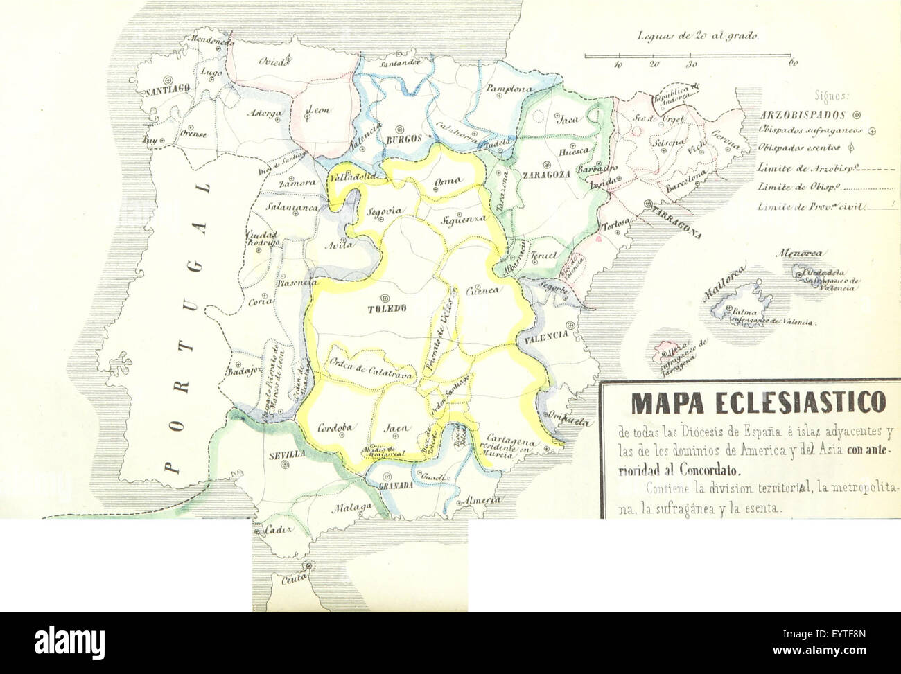 The image shows a map from 'Cartografia Hispano-cientifica ...