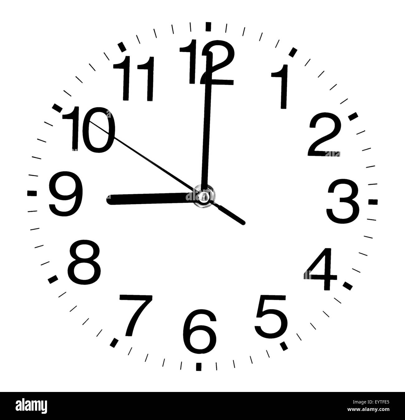 white wall watch isolated on the white background Stock Photo - Alamy