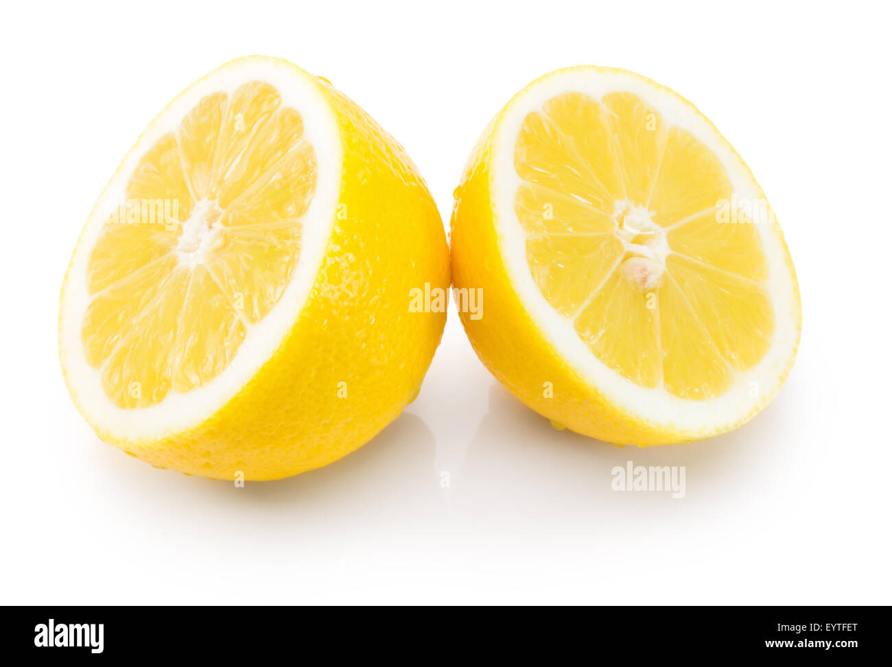 two half of lemons isolated on the white background Stock Photo - Alamy
