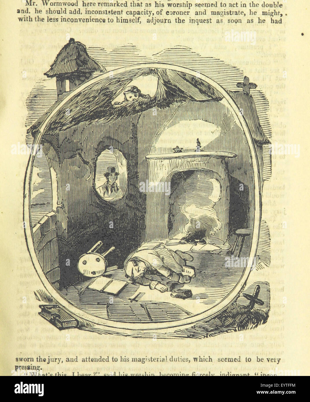 A photograph from page 75 of 'The Miser's Fate', illustrating a key ...