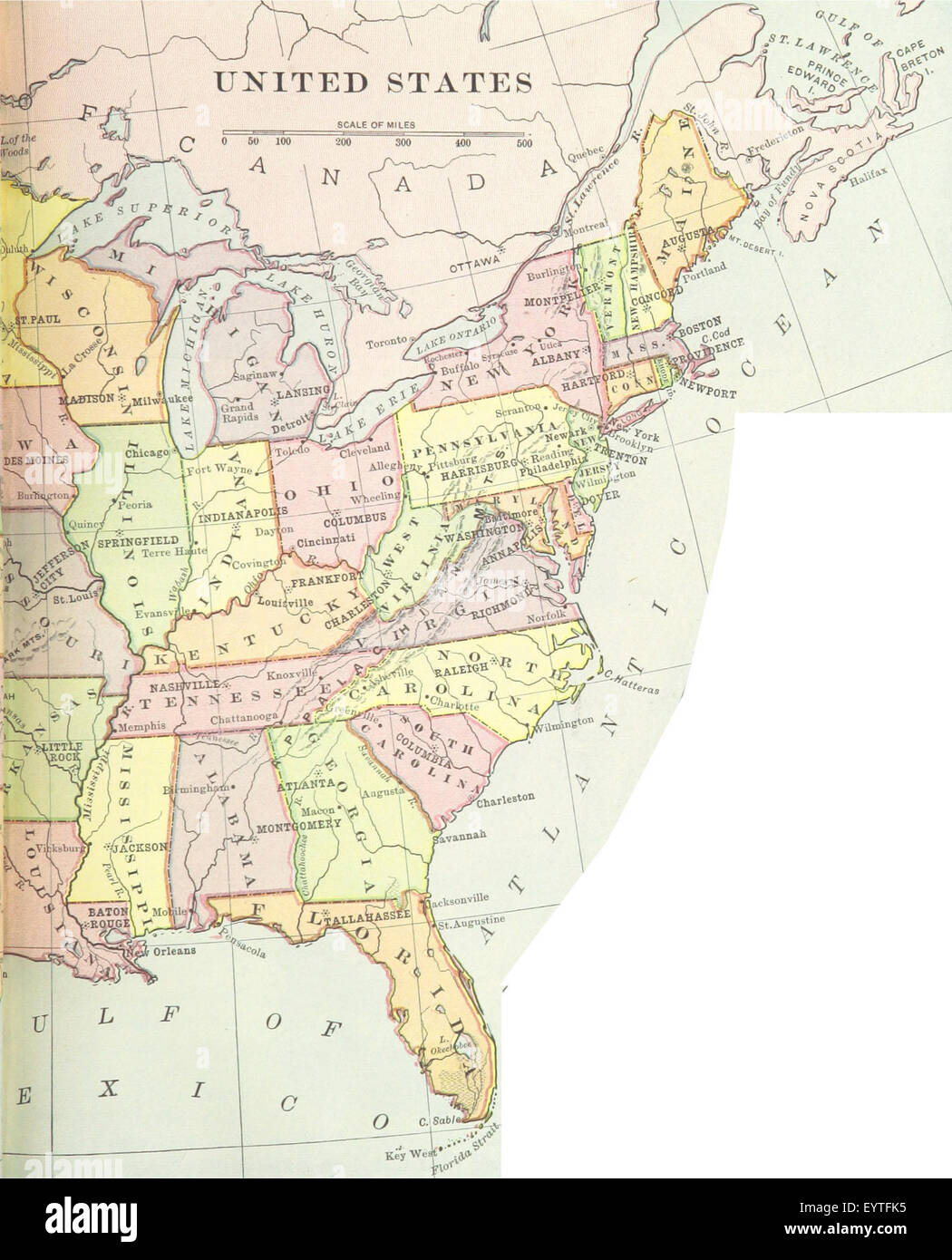Photograph from page 77 of 'Elements of Geography,' showing a map ...